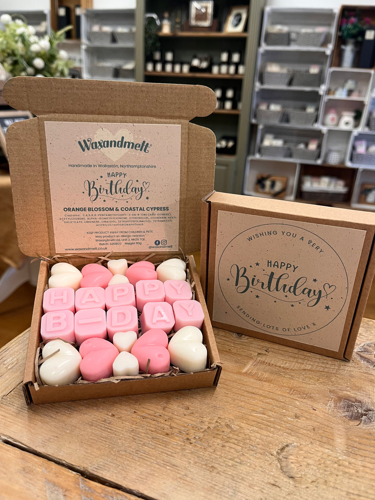HAPPY BIRTHDAY LETTER BOX GIFT SET | WAXANDMELT