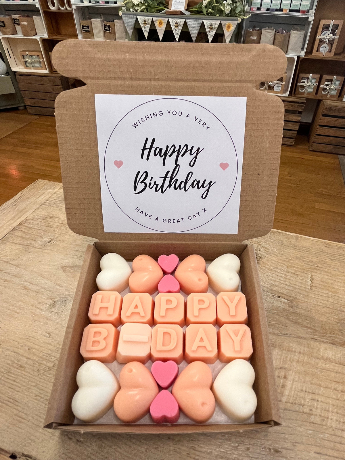 HAPPY BIRTHDAY LETTER BOX GIFT SET | WAXANDMELT